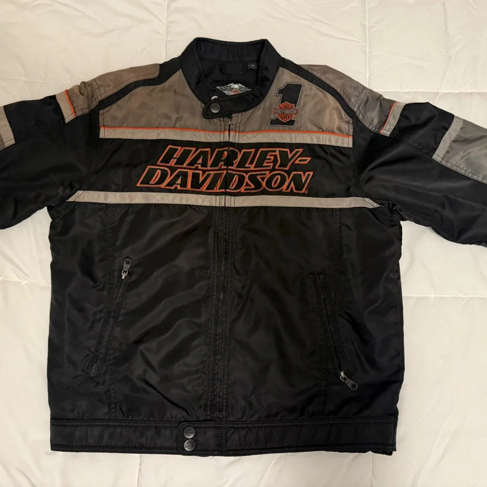 Harley-Davidson | Jackets & Coats | Harleydavidson Mens Black And Gray ...